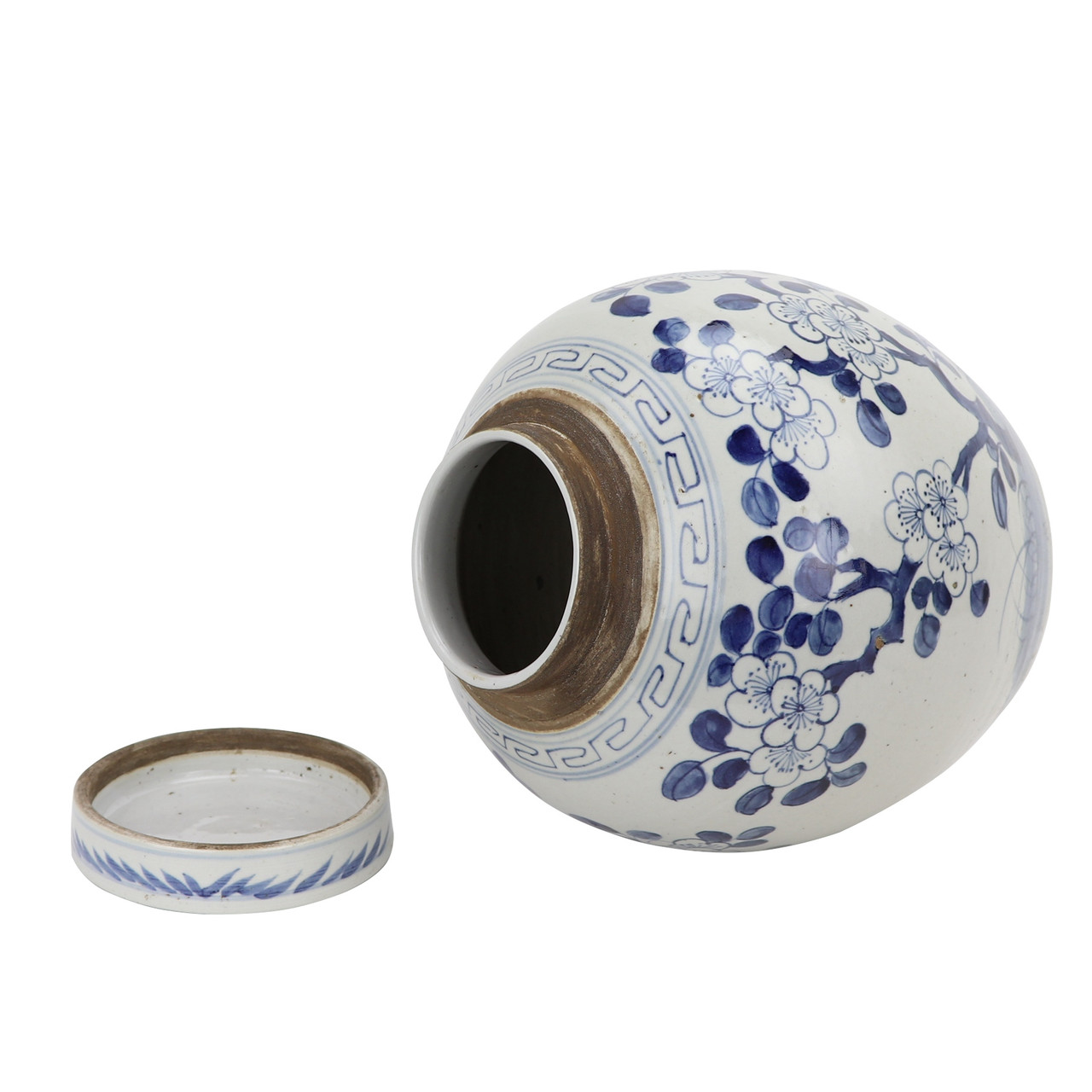 Blue & White Vintage Ming Jar Plum Blossom - Legend Accents