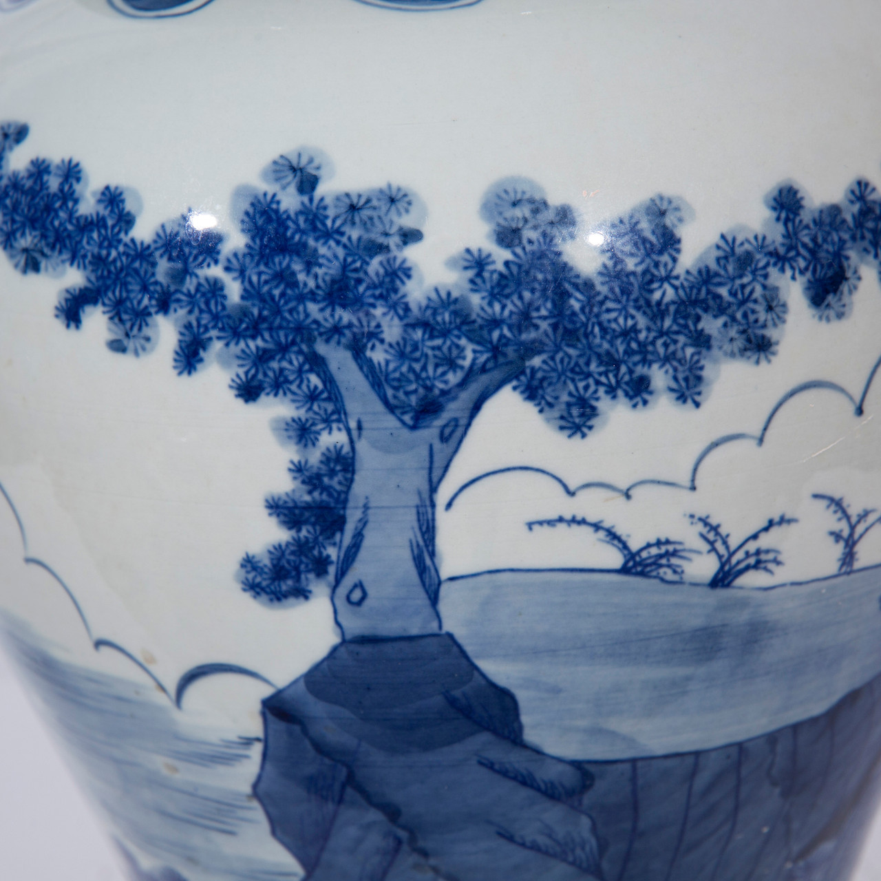 Blue And White Sail Boat Temple Jar - Legend Accents