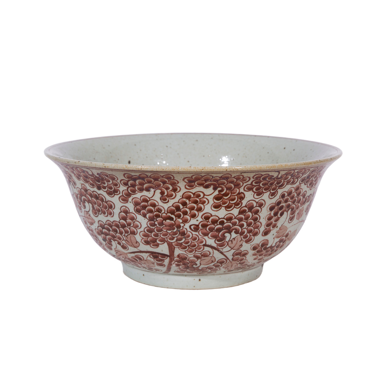 Rustic Maroon Red Bowl Grape Vine Motif - Legend Accents