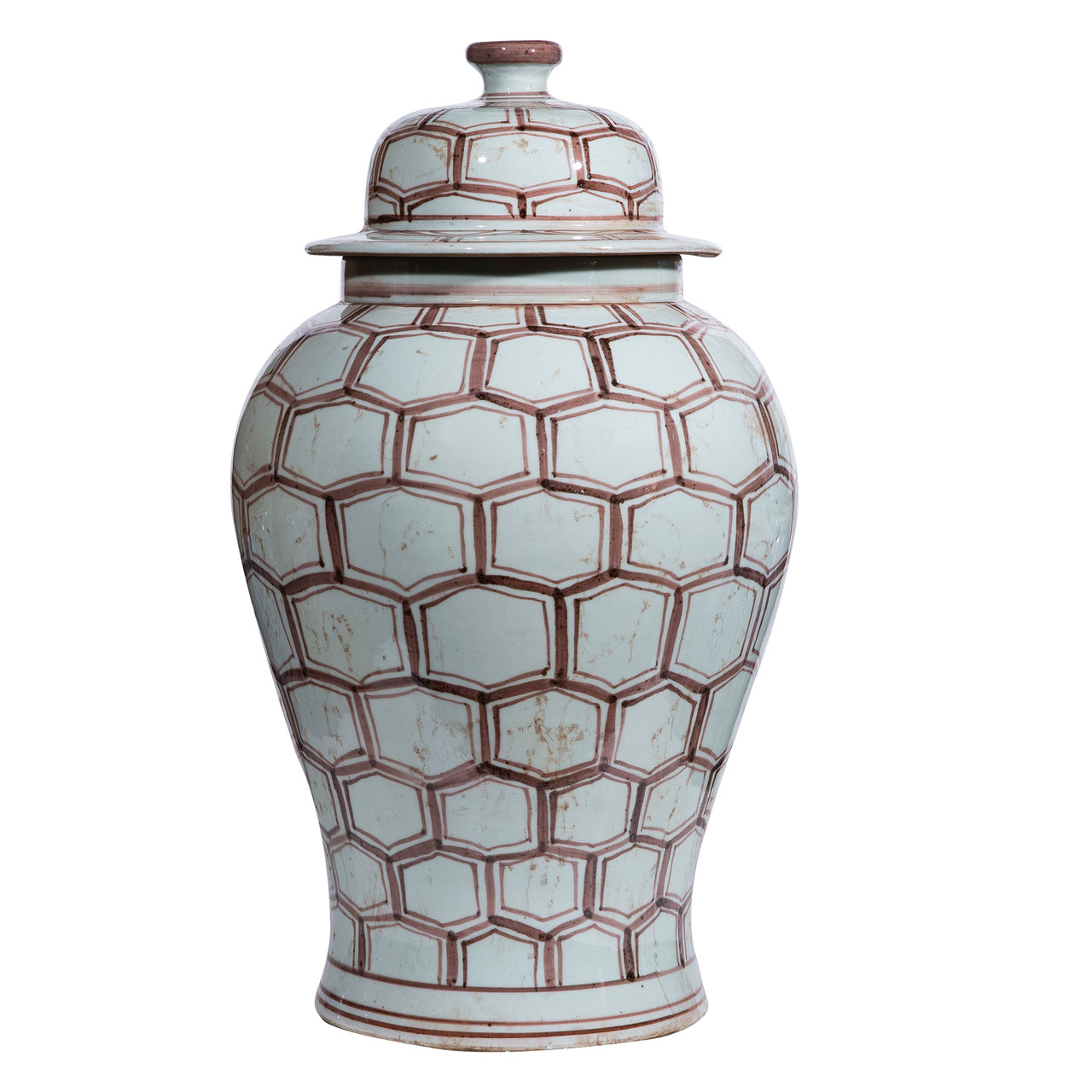 Cooper Red Honeycomb Temple Jar - 2 Sizes - Legend Accents