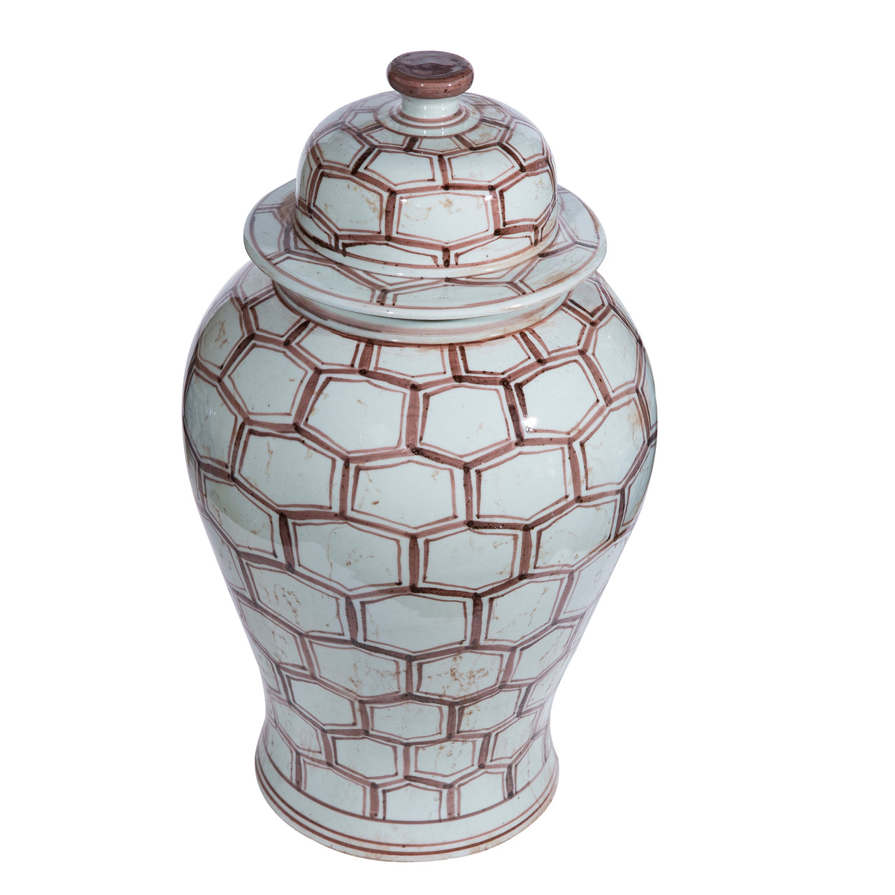 Cooper Red Honeycomb Temple Jar - 2 Sizes - Legend Accents