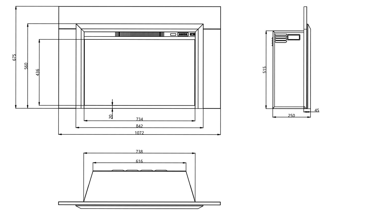 Stanley LCD Electric Fireplace Insert