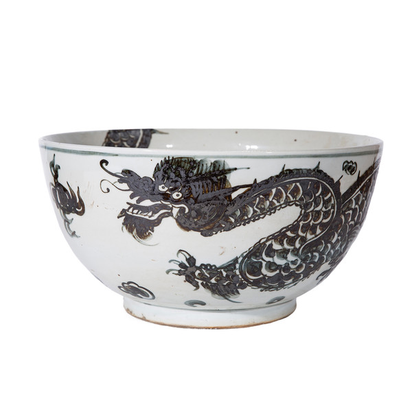 Indigo Blue Spinning Dragon Bowl - Legend Accents