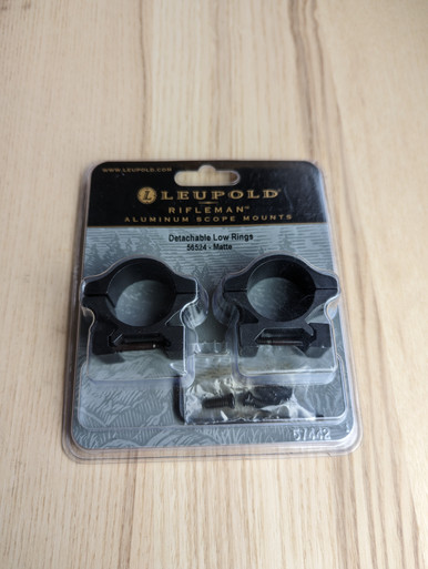 LEUPOLD RIFLEMAN, 1” LOW RIGS, MATTE