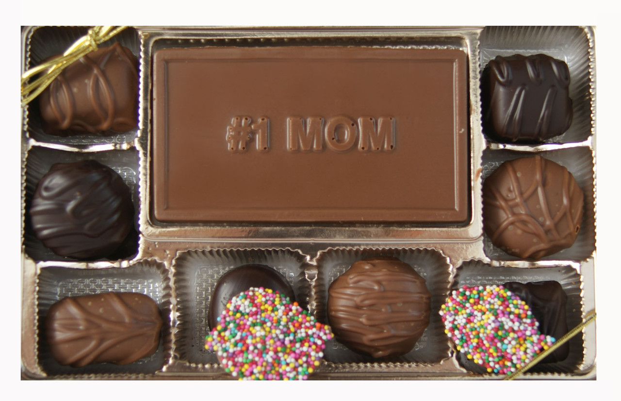 Milk & Dark Chocolate Regular Assortment with #1 MOM Card - Stutz Candy ...