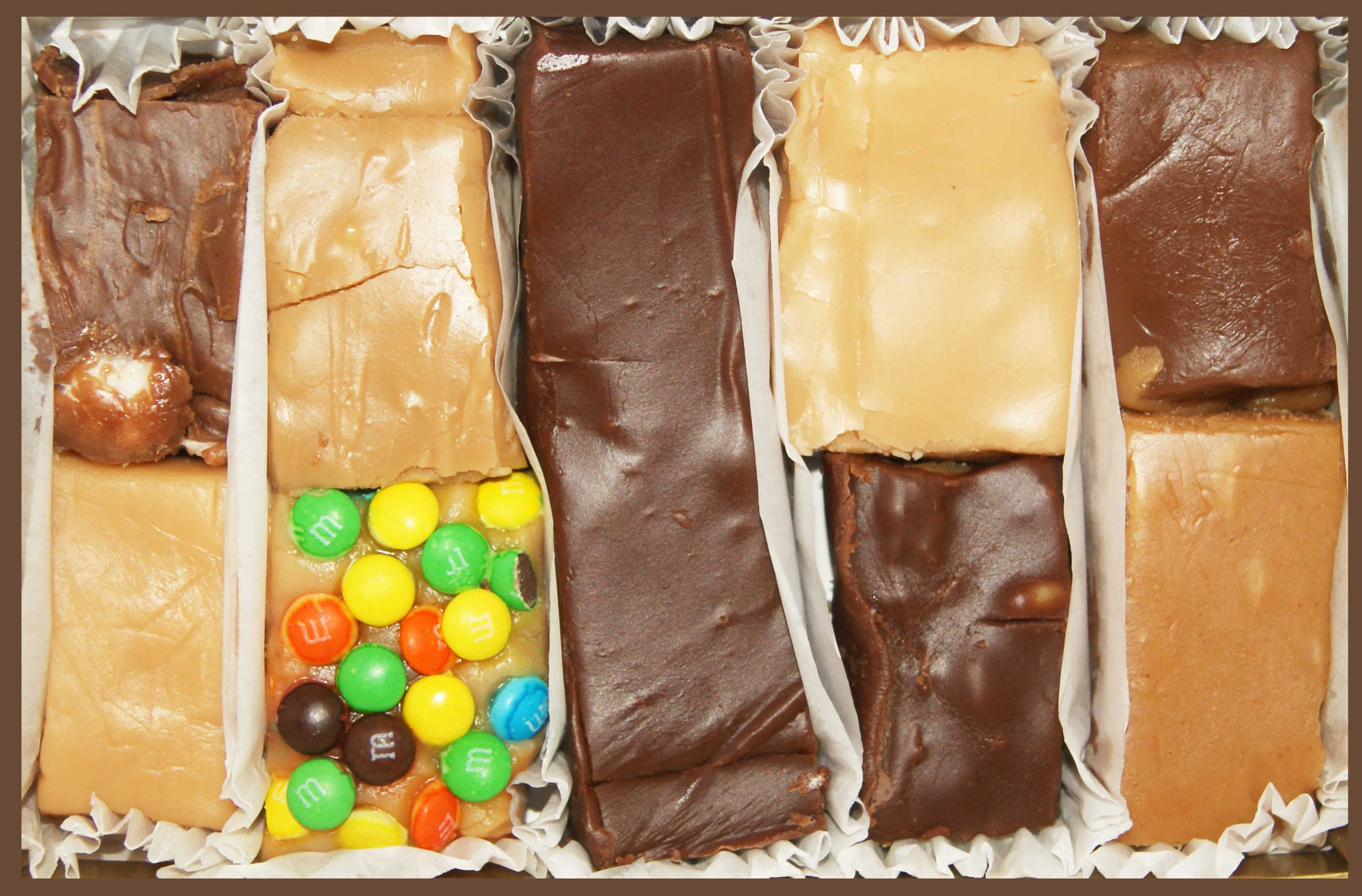 Fudge: Chocolate, Vanilla, Walnut