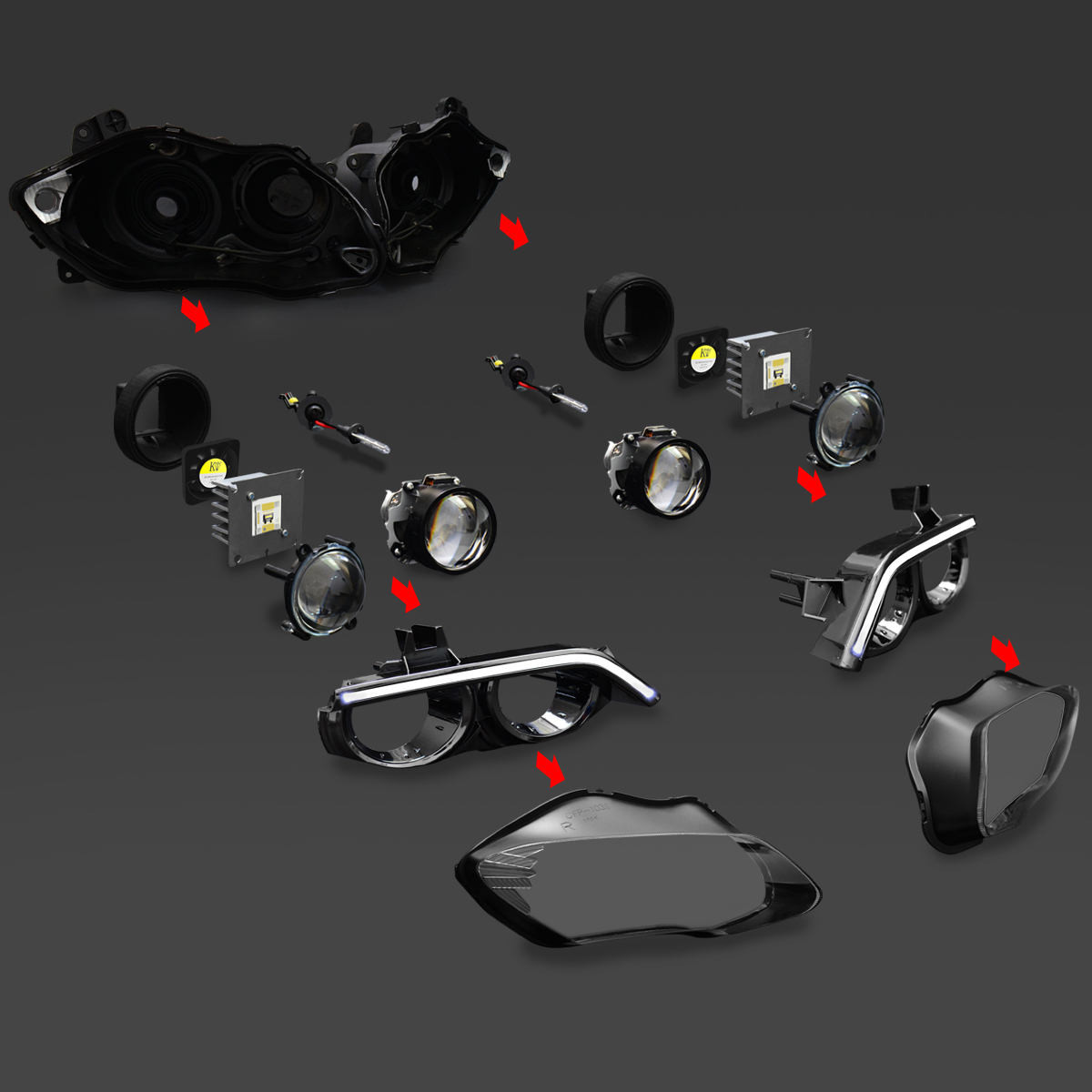 Yamaha R1 LED headlight 2004 2005 2006