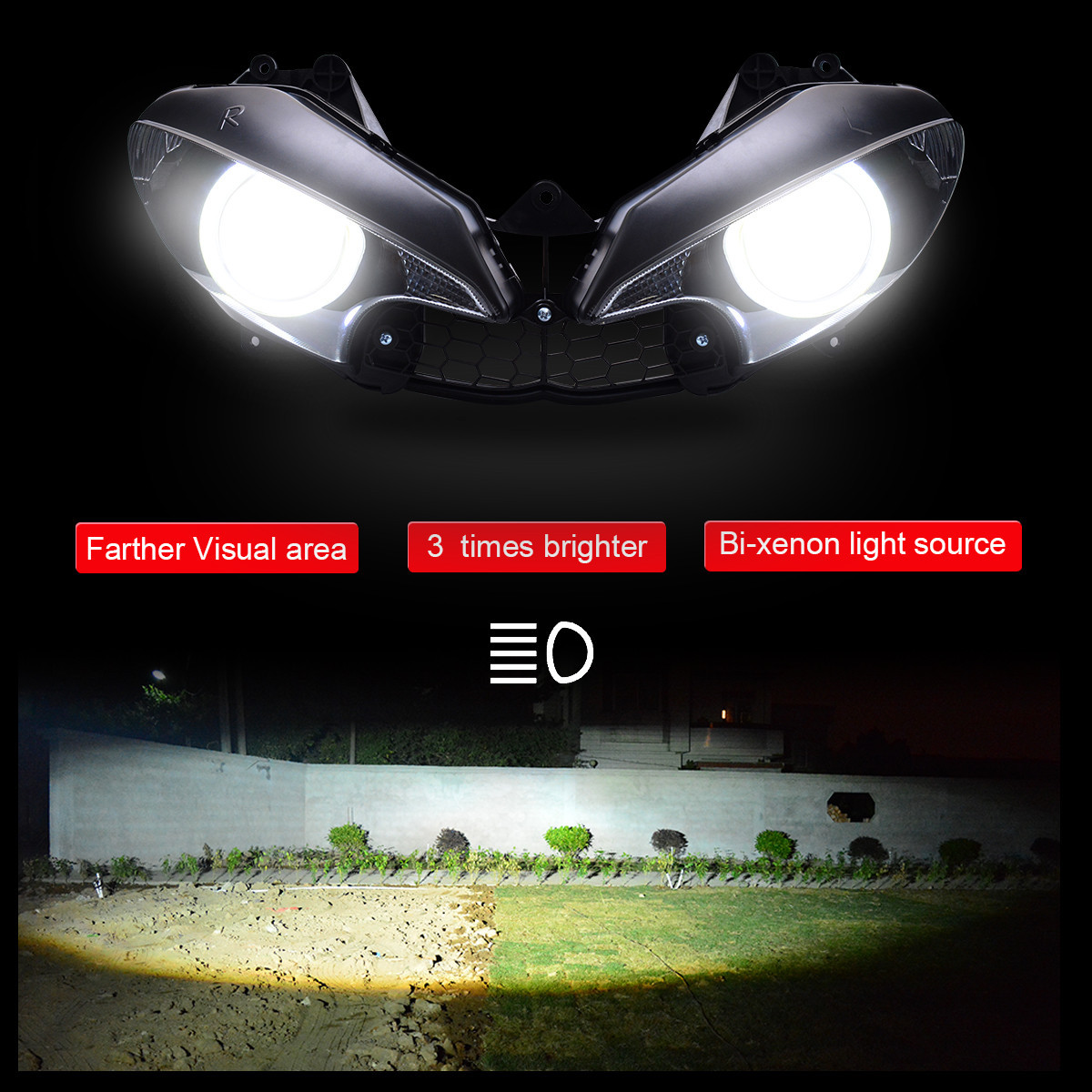 Yamaha R6s LED headlight 2006 2007 2008 2009