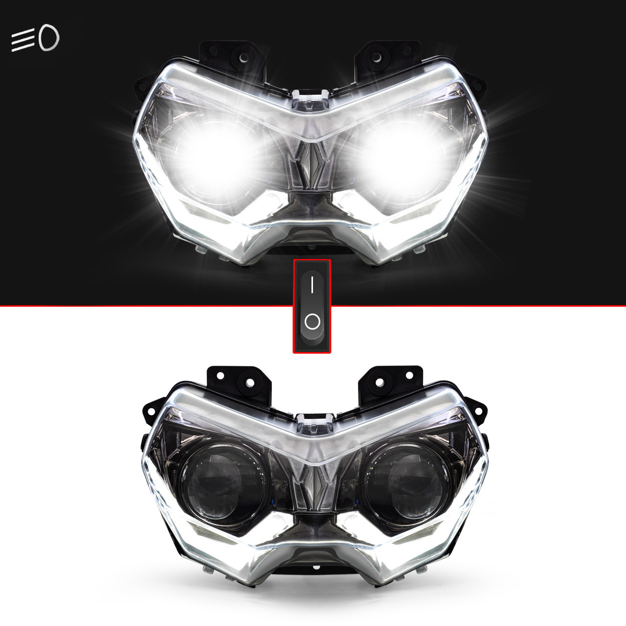 KT Full LED Headlight Assembly for Kawasaki Z400 2020+