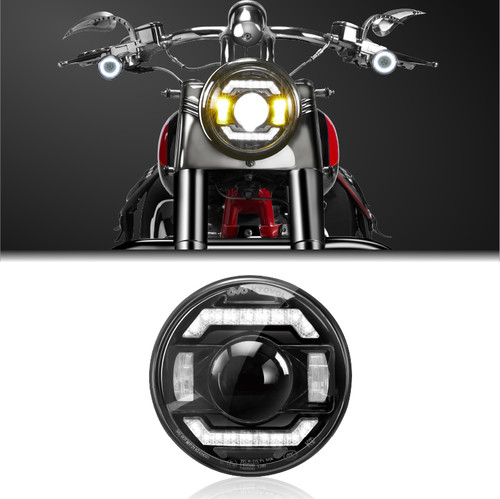 7 Inch LED Headlamp fit for Harley Davidson Street Glide Series 7 Inch ...