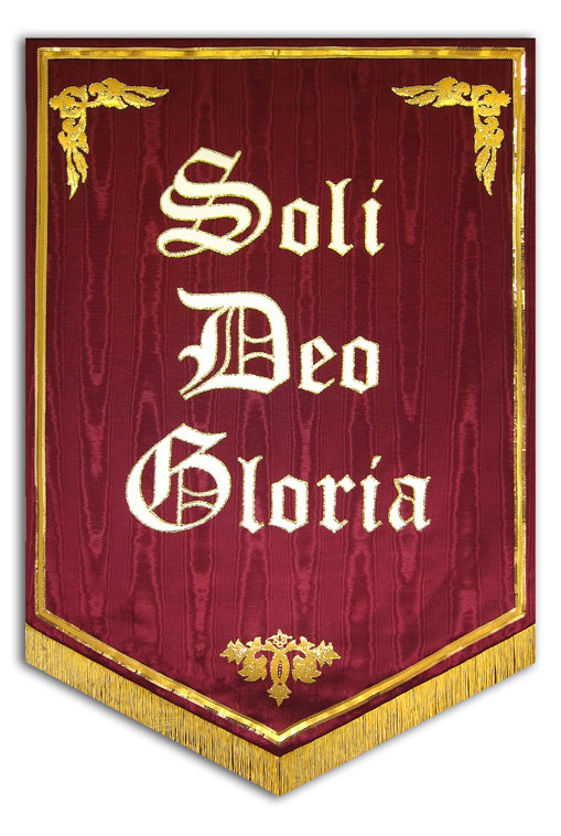 Soli Deo Gloria Church Banner - Christian Banners for Praise and Worship