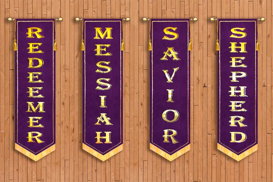 4 Praise Banner SET - Names of God Praise Banners