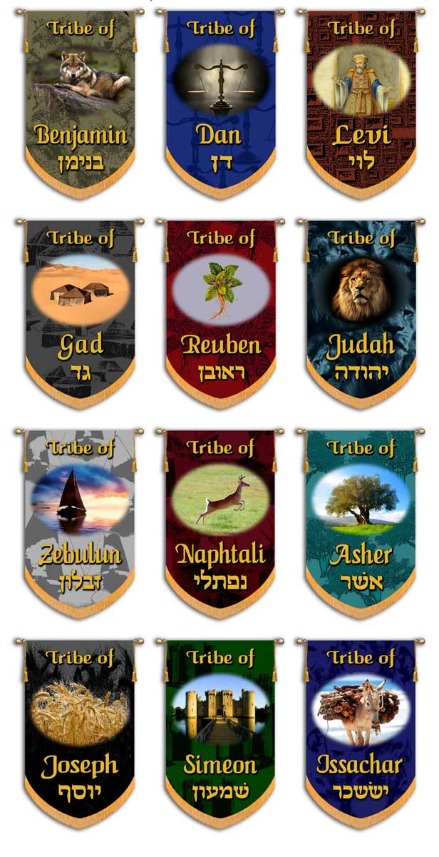 Tribes of Israel Worship Banners | Israelite Tribe Banners