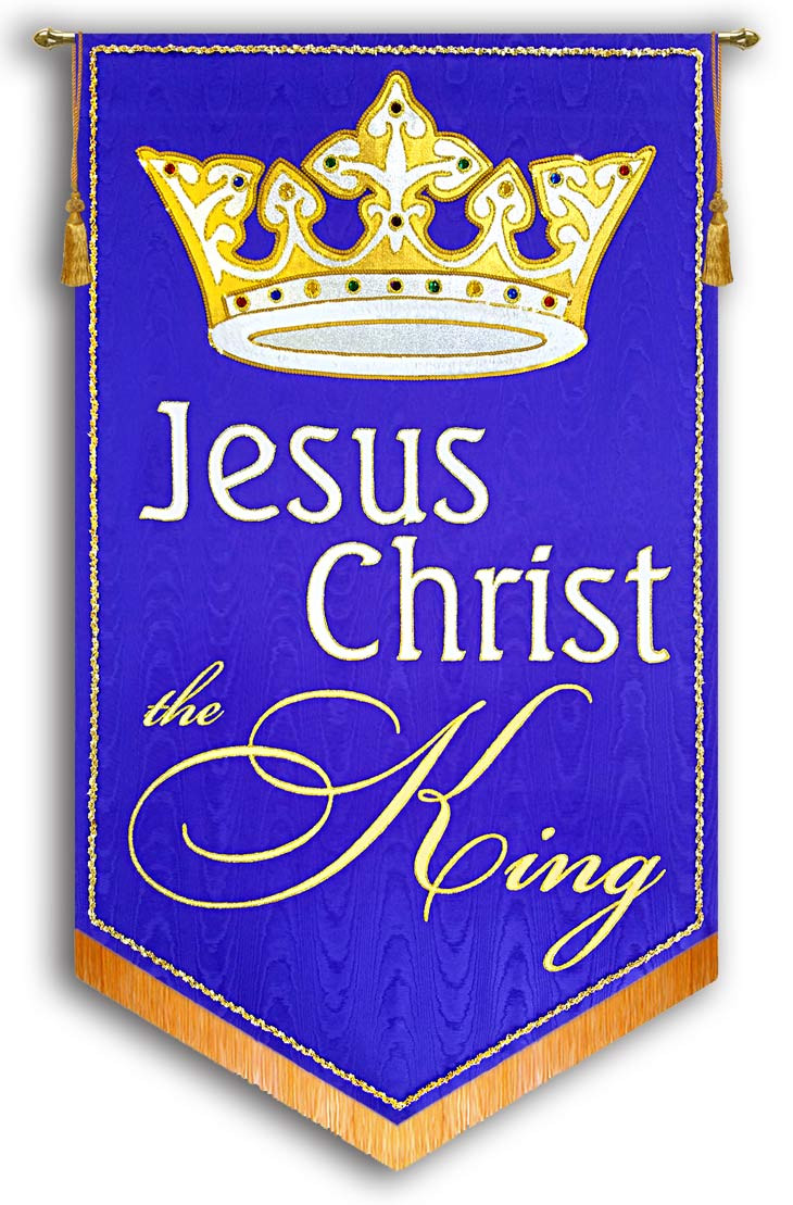 Jesus Christ The King with Crown on Top Easter Banner