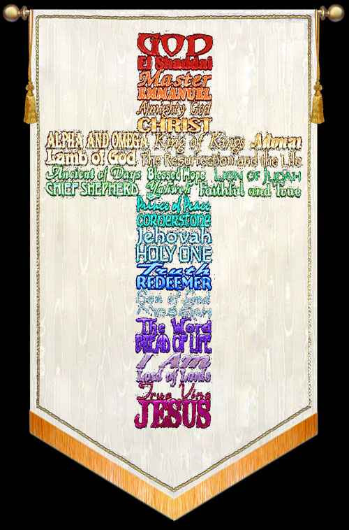 The 31 Names of God - Church Worship Banner