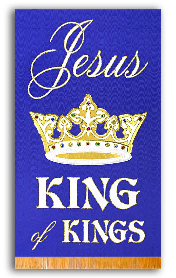 Jesus King of Kings with Crown Church Banner