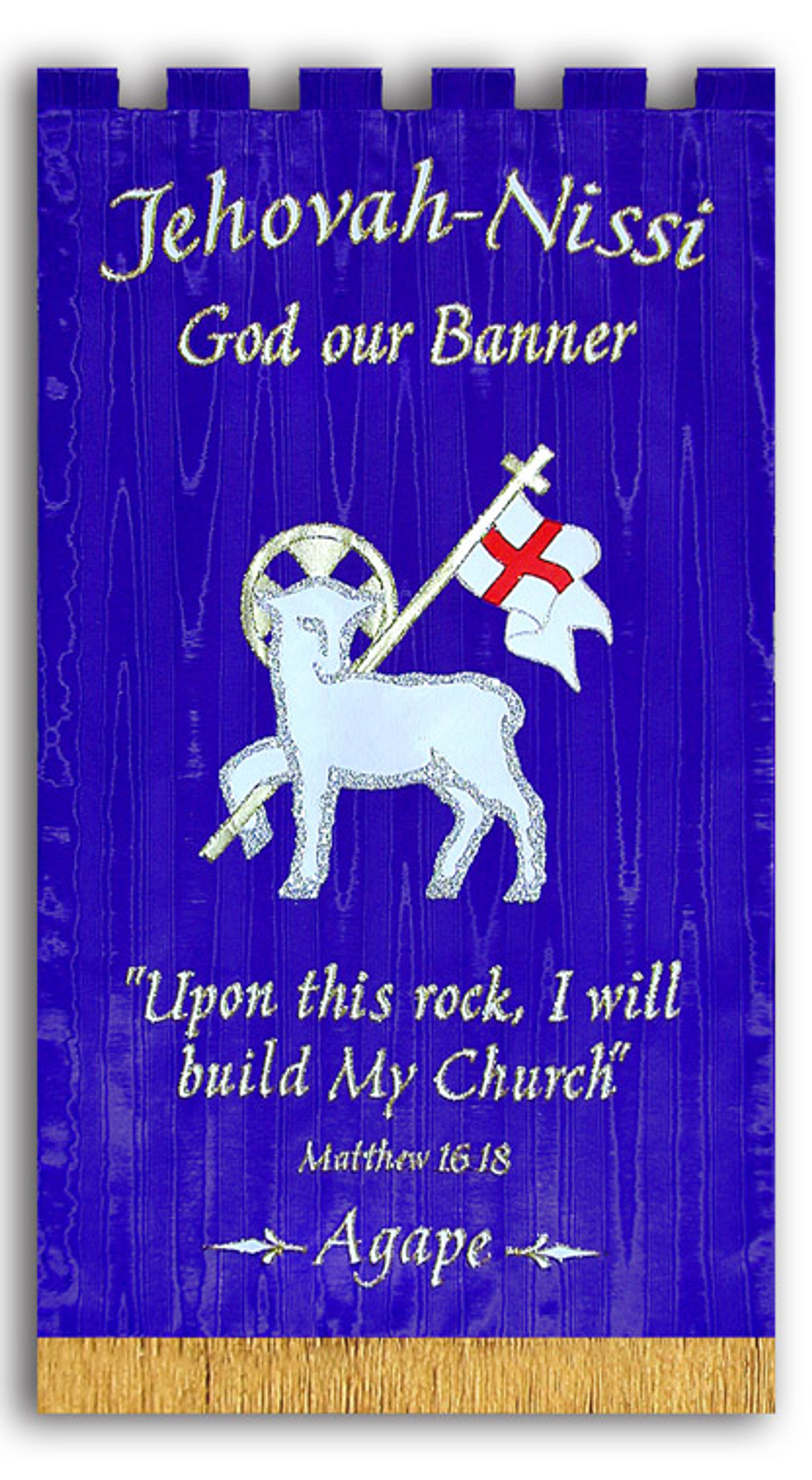 Jehovah Nissi Agape Banner - Christian Banners for Praise and Worship Jehovah Nissi Agape Banner - Christian Banners for Praise and Worship
