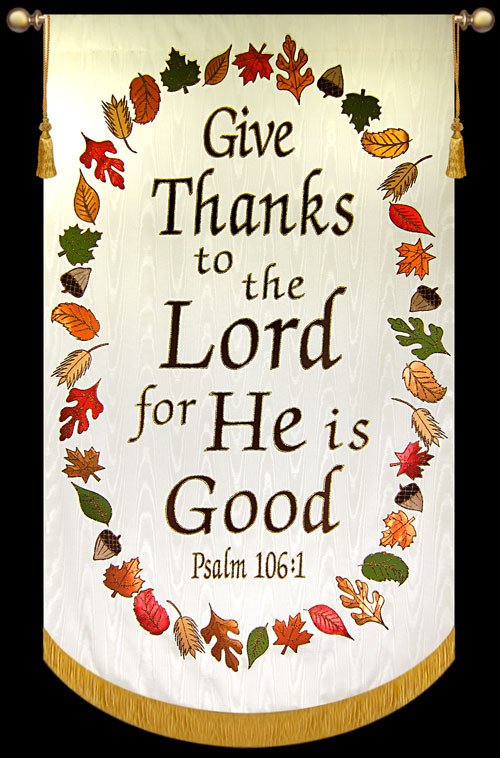 Set of 2 with side panels - Give Thanks unto the Lord - Psalm 106:1 ...