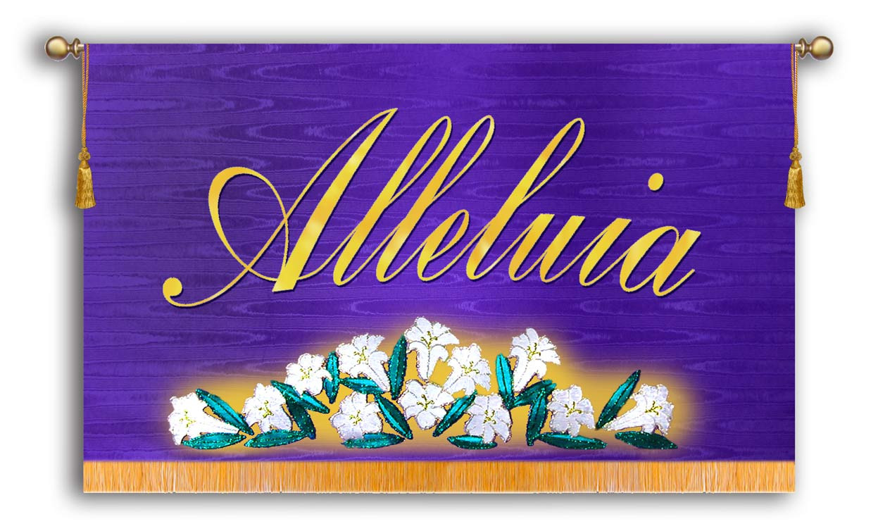 Alleluia Easter banner for your church