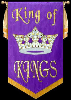 King of Kings with Crown Church Worship Banner - Buy Now