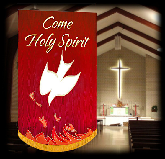 Come Holy Spirit - White Dove Church Pentecost Banner