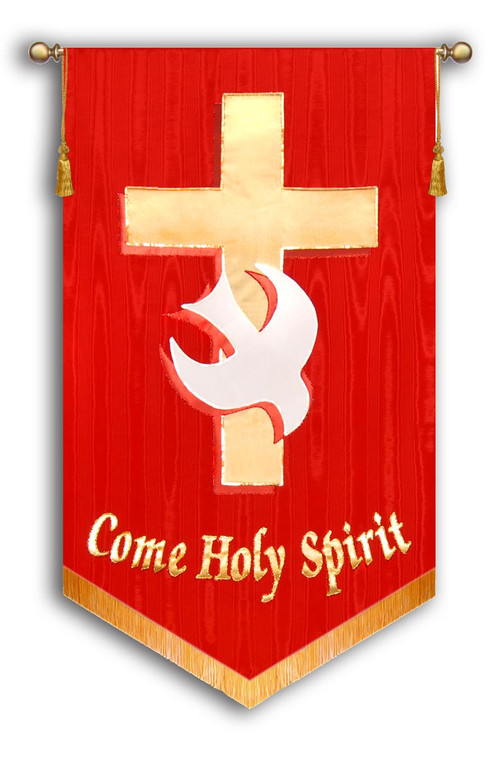 Come Holy Spirit - Red Pentecost Banner for Church