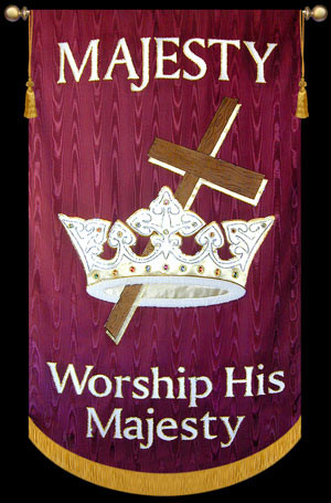 Majesty - Worship His Majesty Church Wall Banners
