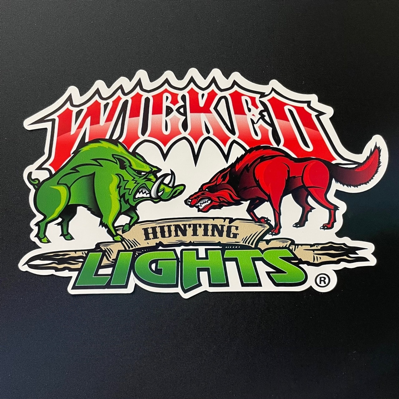 Wicked Hunting Lights 5" x 8" Logo Vehicle Window Decal ...