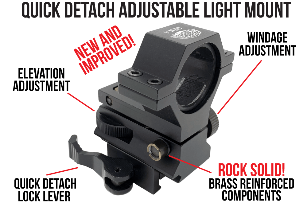 Wicked Lights Quick Detach Adjustable Light Mount - AllPredatorCalls.com