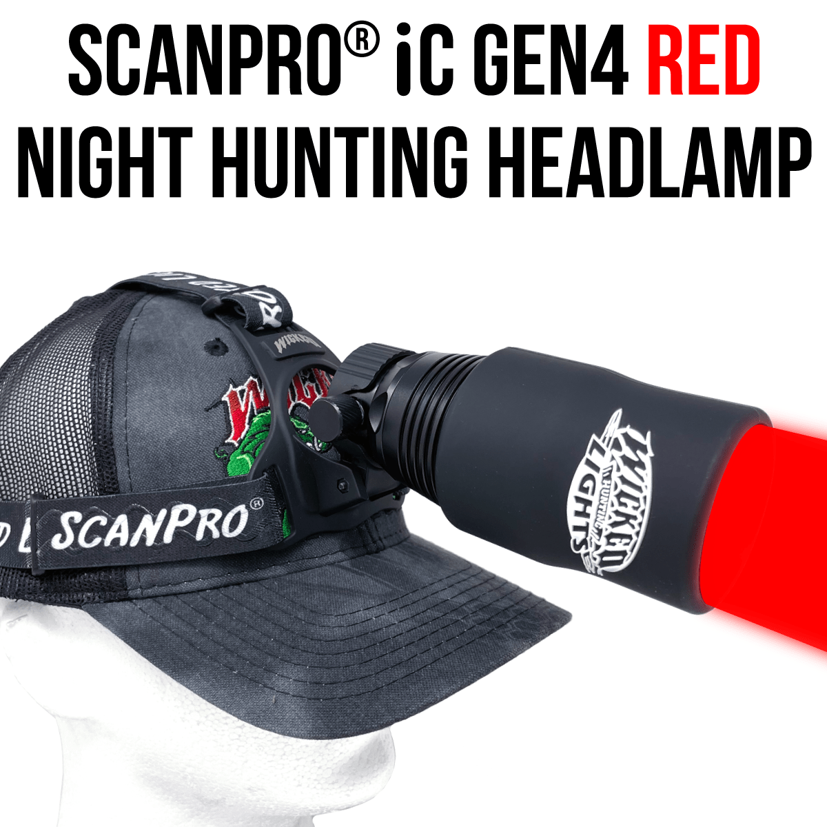 Wicked Lights® ScanPro® iC Gen4 Red LED Night Hunting Headlamp W2102 ...