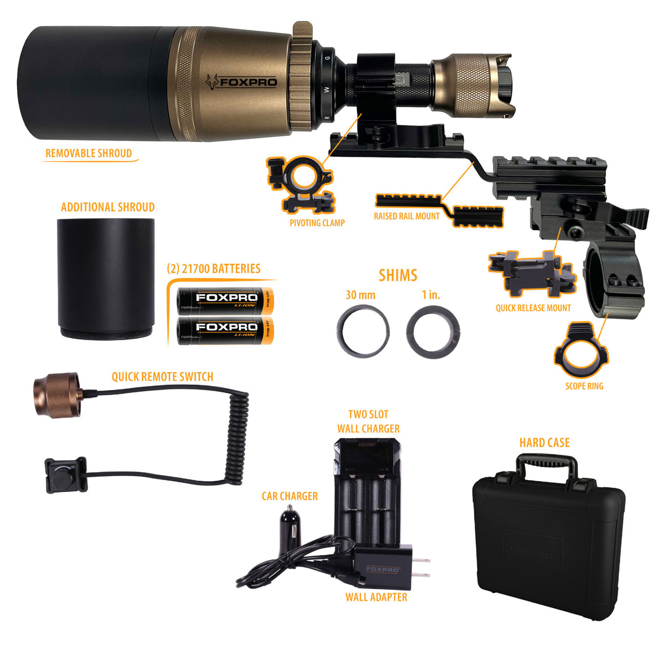 FOXPRO Quadfire Mounted Light Kit | AllPredatorCalls