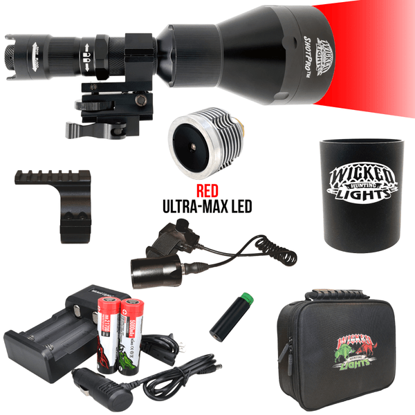 Wicked Lights® ShotPro™ Extreme Range RED ULTRA-MAX LED Night Hunting ...