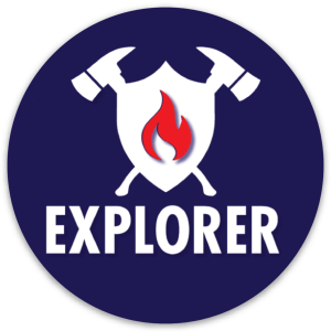 Decal - 3" Fire Explorer in Blue