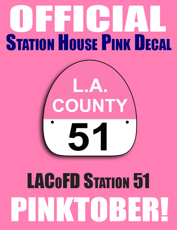 Station 51 Logo Decal in PINK
