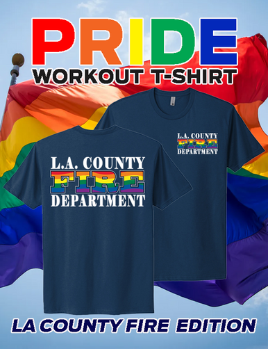 LACoFD Workout Shirt in Pink
