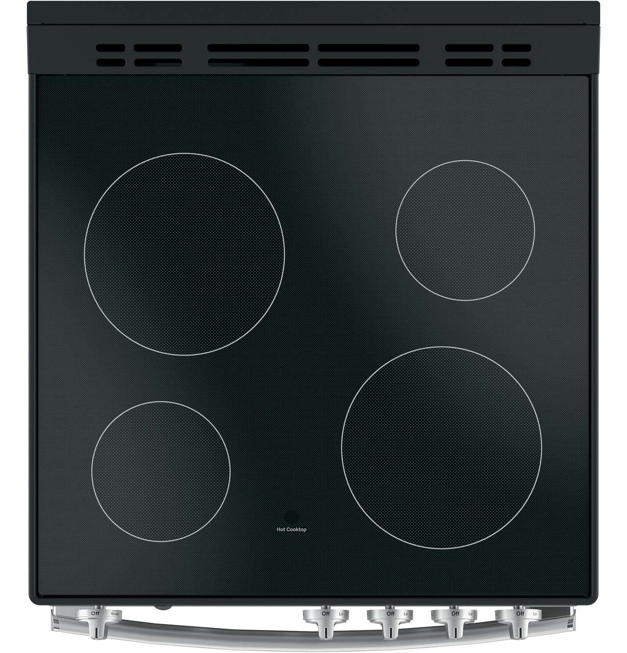 JAS640RMSS GE 24" Freestanding Slide-in Front Control Electric Range ...