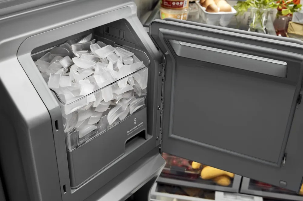 KitchenAid KRFF577KPS 36" French Door Refrigerator with Exterior Ice ...