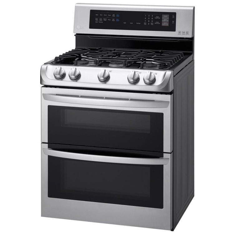 LG LDG4313ST 30" 6.9 cu. ft. Freestanding Gas Range with Double Oven ...