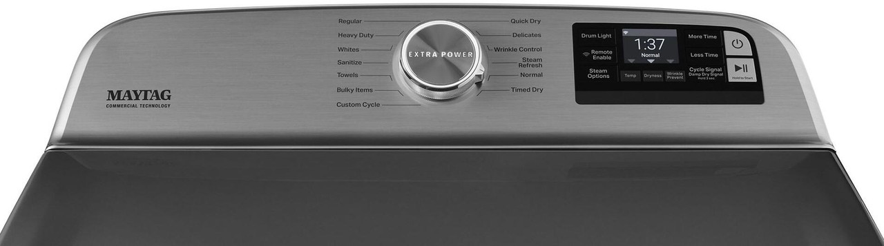 Maytag MED7230HC 27" Smart Electric Dryer 7.4 cu. ft. - Metallic Slate ...