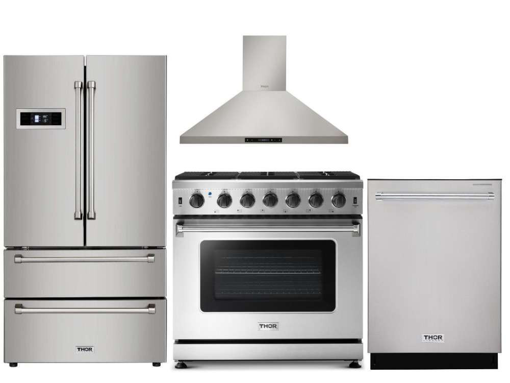 Package THO36 - Thor Appliance 4 Piece Appliance Package with 36" Gas ...