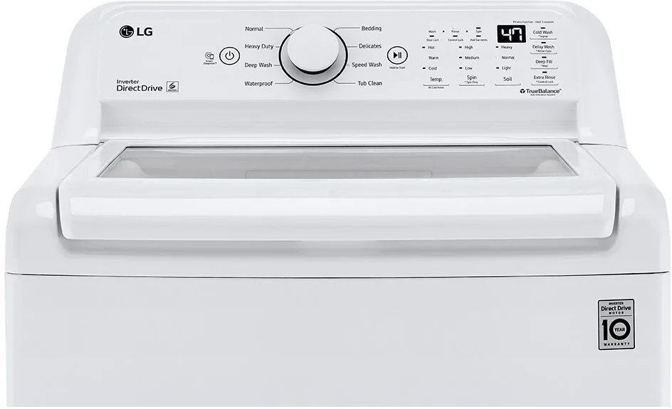 LG WT7005CW 27" Top Load Washer 4.3 cu. ft. with 4-Way Agitator - White ...