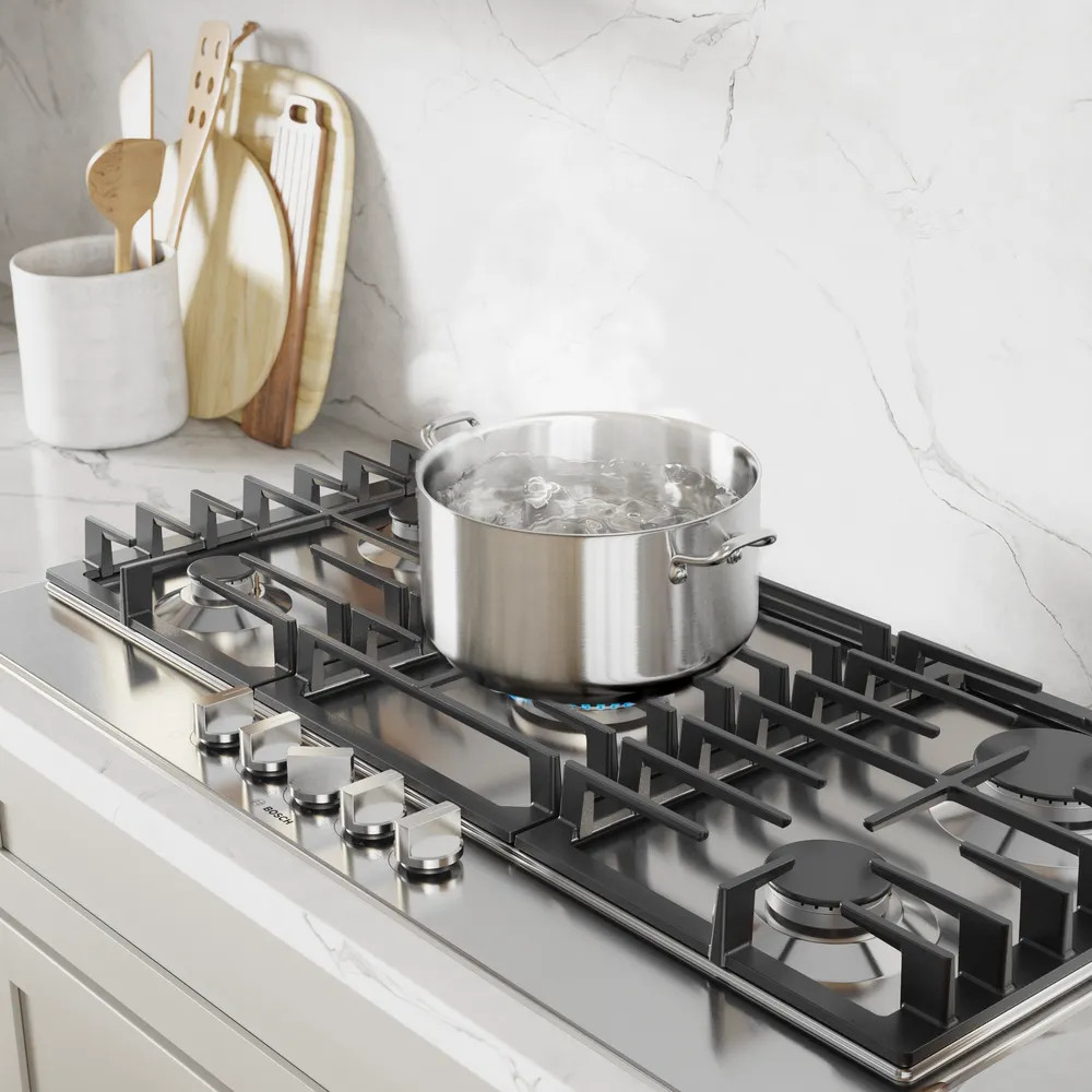 Bosch NGM3650UC 36" Gas Cooktop with 5 Burners - Stainless Steel - US ...
