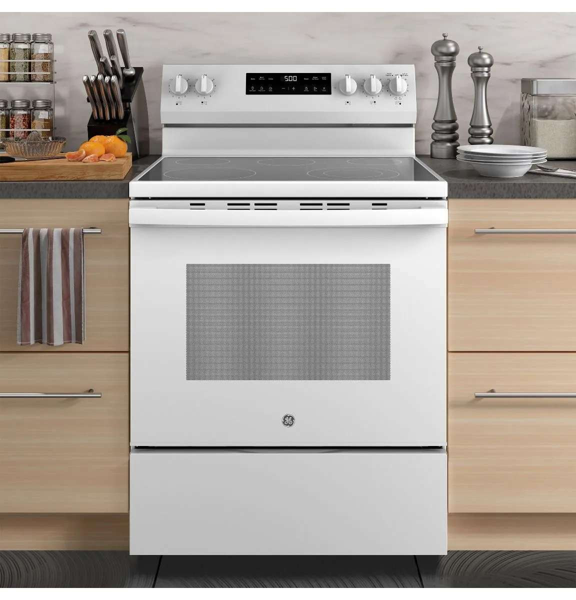 GRF500PVWW GE 30" Free Standing Electric Range 5 Burners - White - US ...