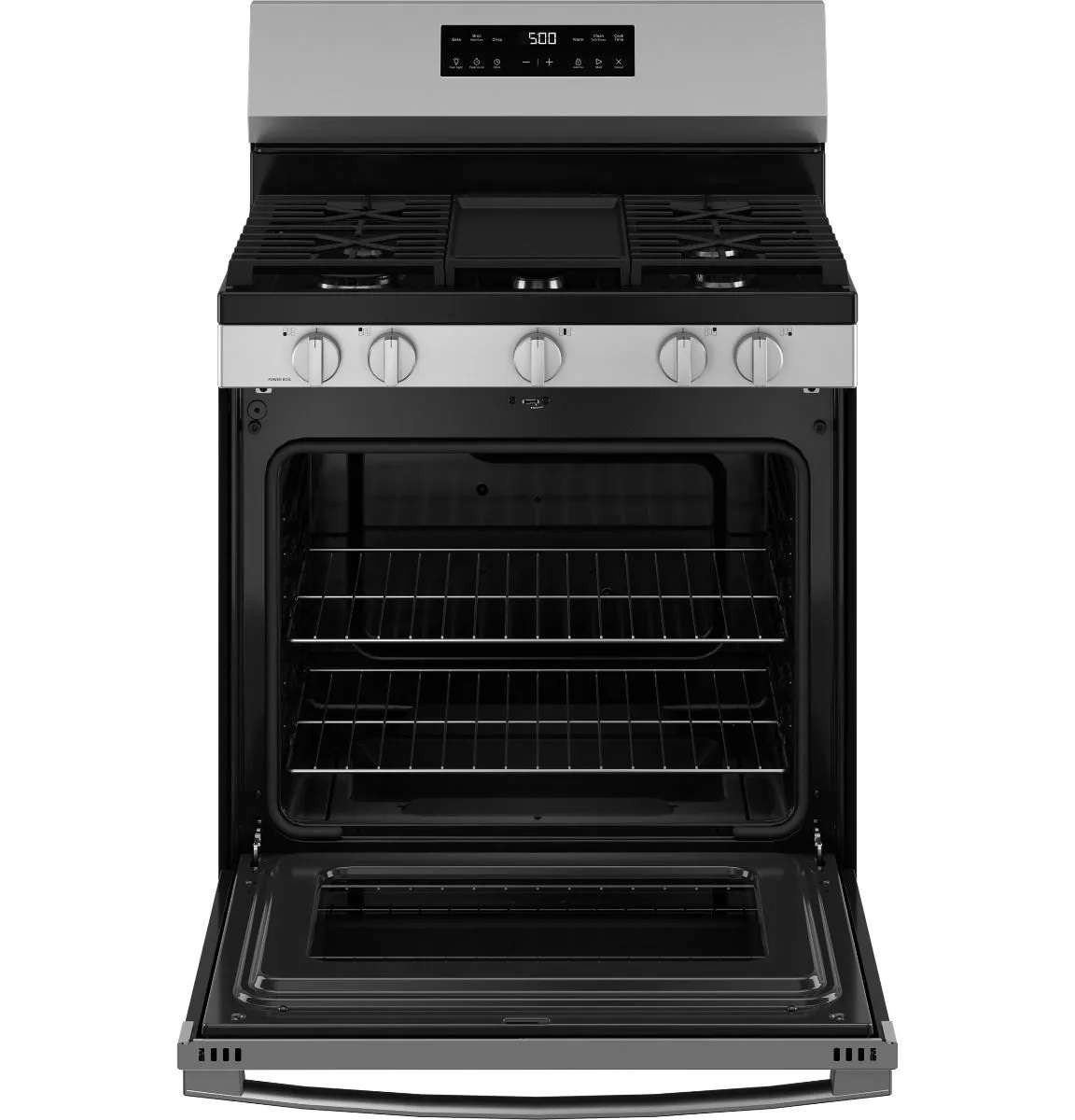 GE GGF500PVSS 30" Free Standing Gas Range 4 Burners with Griddle ...