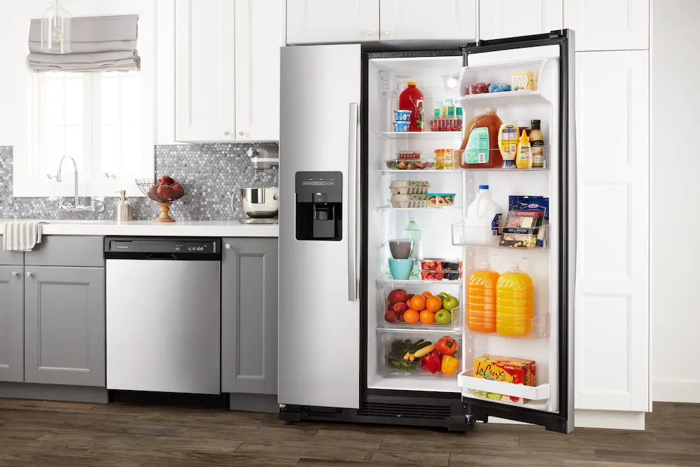 Amana ASI2575GRS 36" Side by Side Refrigerator with Dual Pad External ...