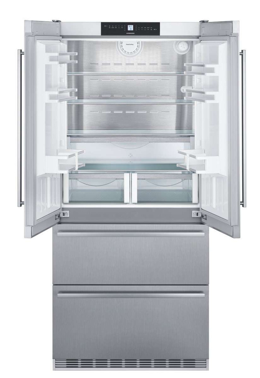 CS2092 Liebherr 36 19.5 cu ft Counter Depth French Door Refrigerator with Ice Maker Stainless Steel