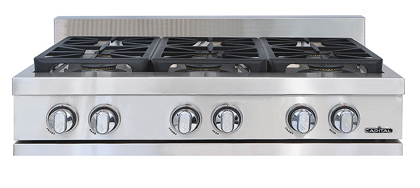 Capital GRT366N 36" Gas Rangetop with 6 Sealed Burners- Natural Gas ...