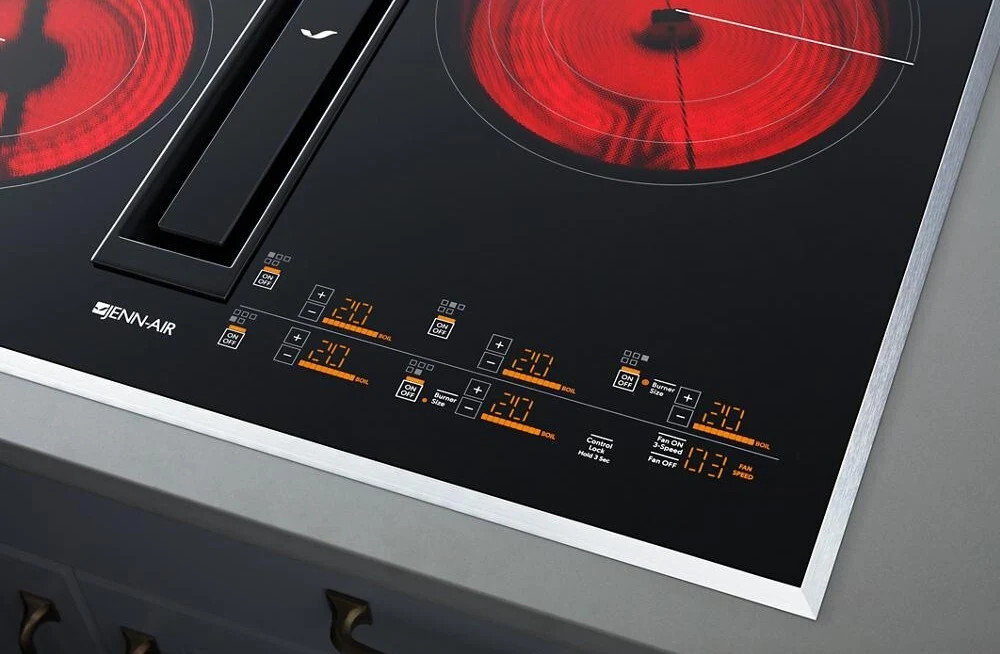 JennAir JED4536KB 36" Oblivion Downdraft Electric Cooktop with 5 ...