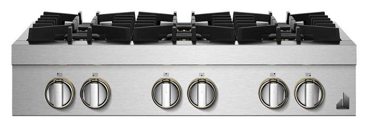 JGCP436HL JennAir RISE 36 Gas Rangetop 6 Burners Stainless Steel