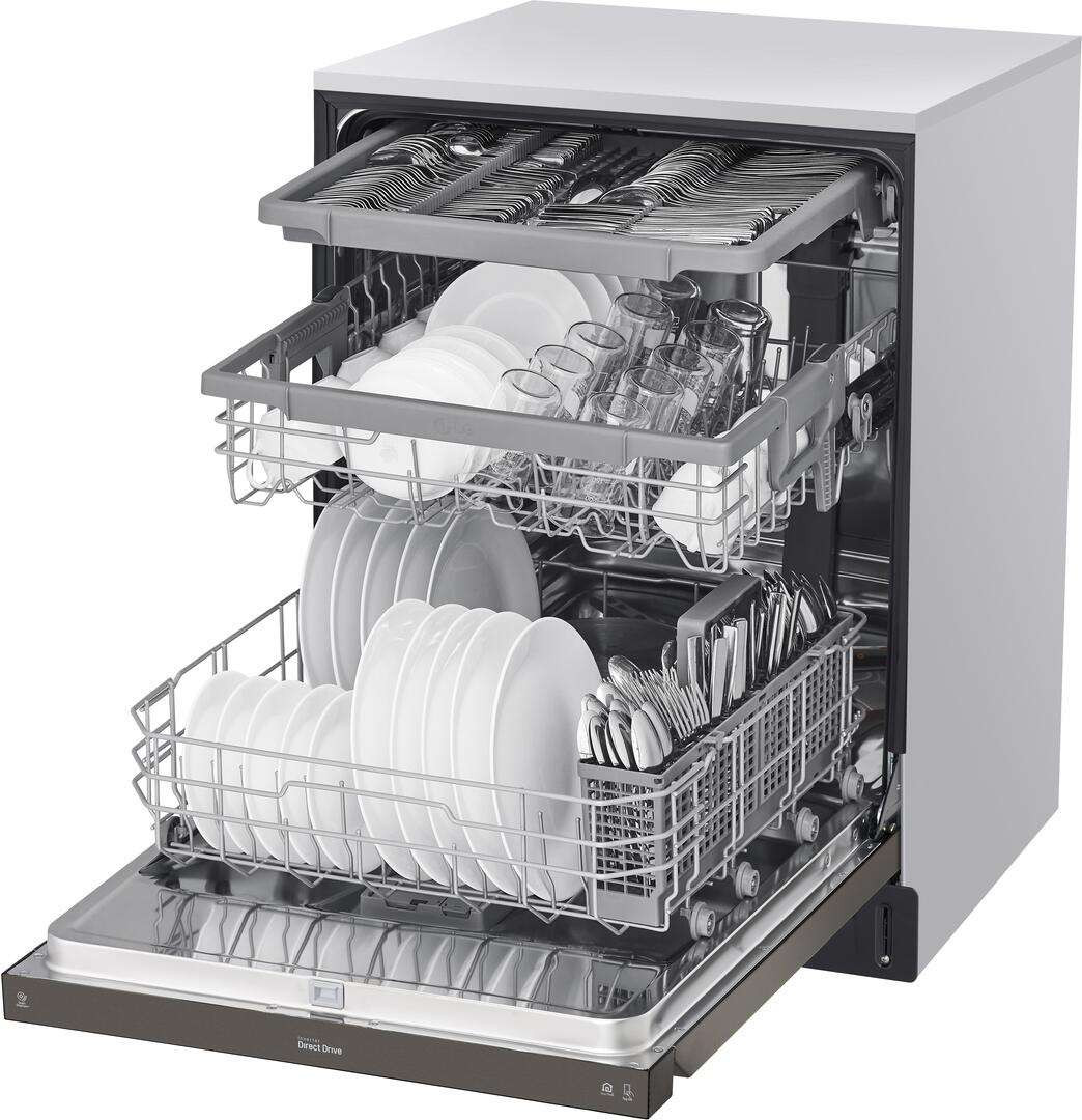 LG LDFN4542D 24" Front Control Dishwasher with Pocket Handle - 48 dBA ...